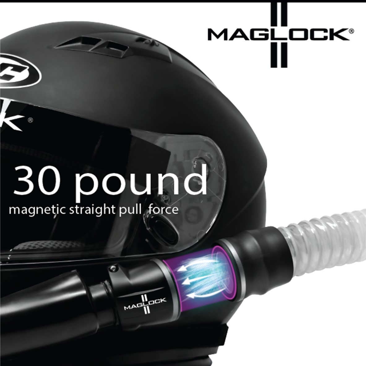 Maglock Magnetic Forced Air Helmet Connector with Safe Quick Connect ...